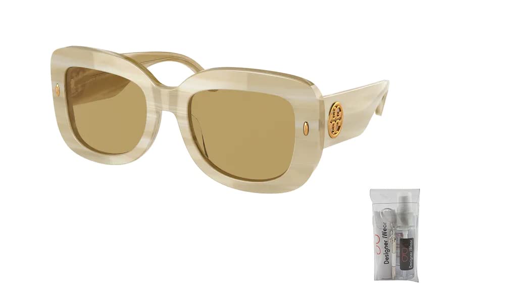 Tory Borch TY7170U 189275 51MM Oxblood/Solid Bordeaux Square Sunglasses for Women + BUNDLE With Designer iWear Eyewear Kit