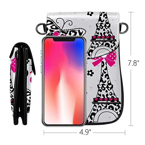 Small Crossbody Bag Paris Tower Cell Phone Purse Wallet