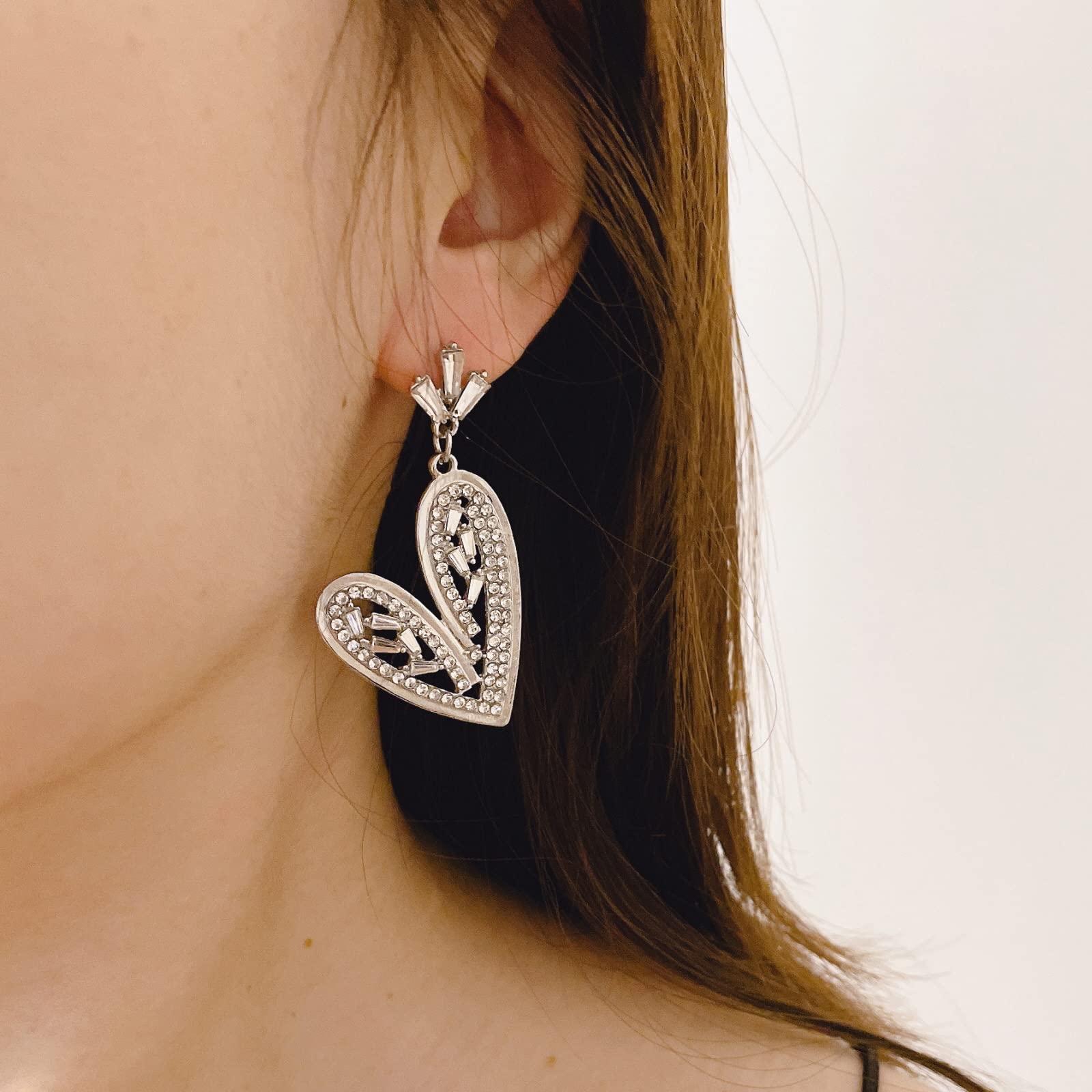 Women's 18k Gold Plated 925 Sterling Silver Post Heart Shaped Earrings Hypoallergenic by AYNN (Shell Heart)