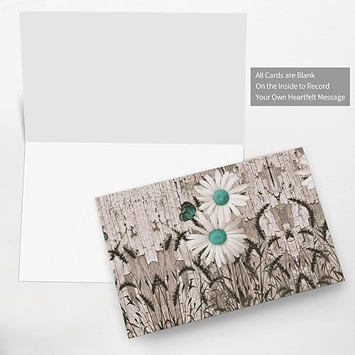 MQGMZ Mqgmzdaisy Flowers Print Thank You Cards With Envelopes Classic Blank Thank Pearl Paper Greeting