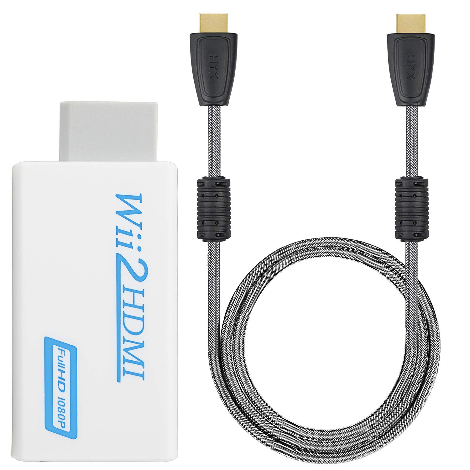 Wii to HDMI Adapter with HDMI Cable, Compatible with Nintendo Wii - Converter HD Video Audio Output Supports All Wii Display Modes NTSC 480i 480p, PAL 576i