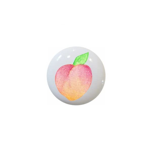 Watercolor Fruits Fruit Kiwi Peach Strawberry Avocado Pear Mango Watermelon Melon Pineapple Lemon Banana Orange Apple Decorative Ceramic Dresser Drawer Pulls Cabinet Cupboard Knobs… (fruit3)