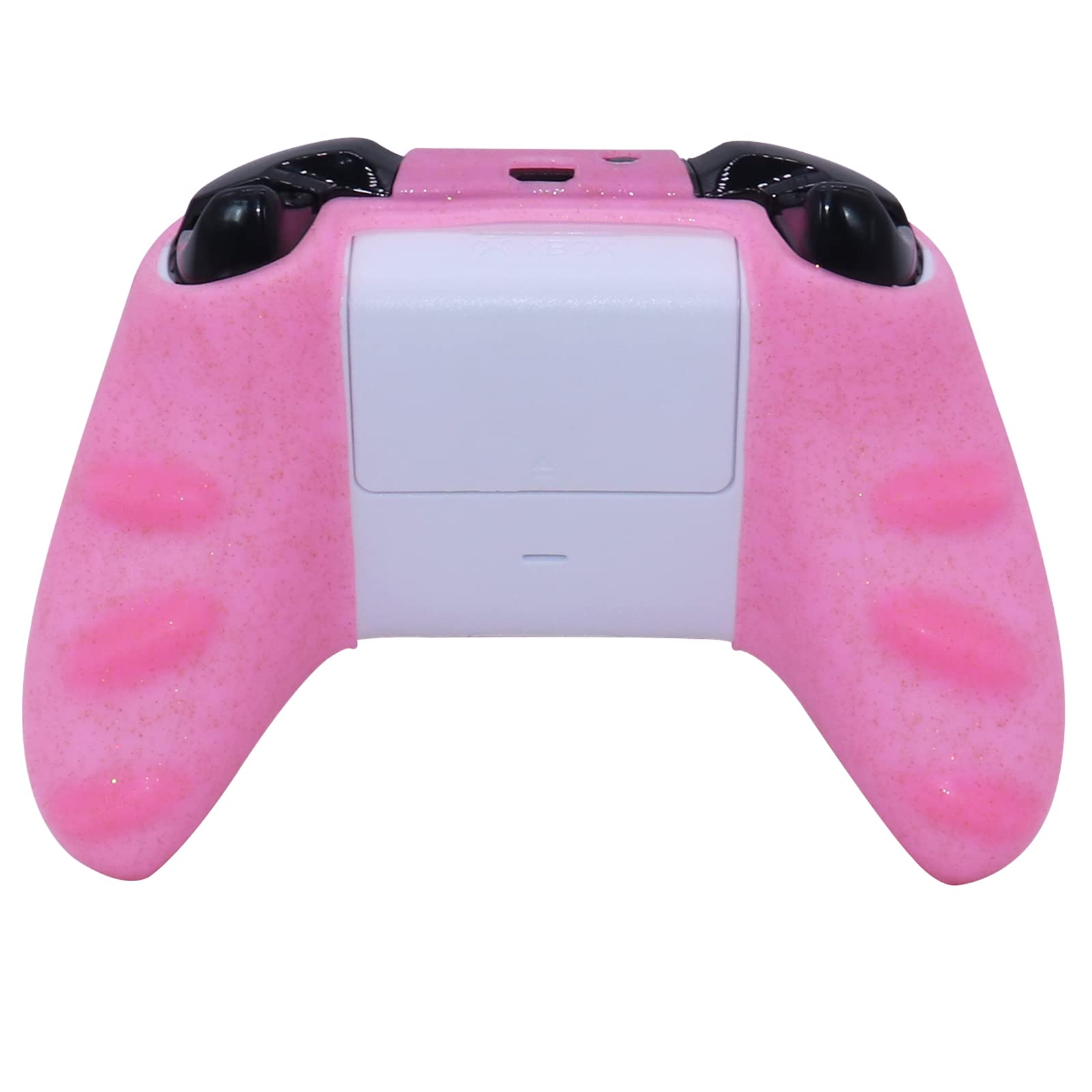ROTOMOON Xbox One Glitter Silicone Controller Skins with 8 Thumb Grips, Sweat-Proof Anti-Slip Controller Cover Skin Protector Compatible with Xbox One S/X Controller
