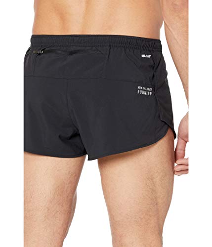 New Balance Men's Impact Run 3 Inch Split Short, Black , Medium
