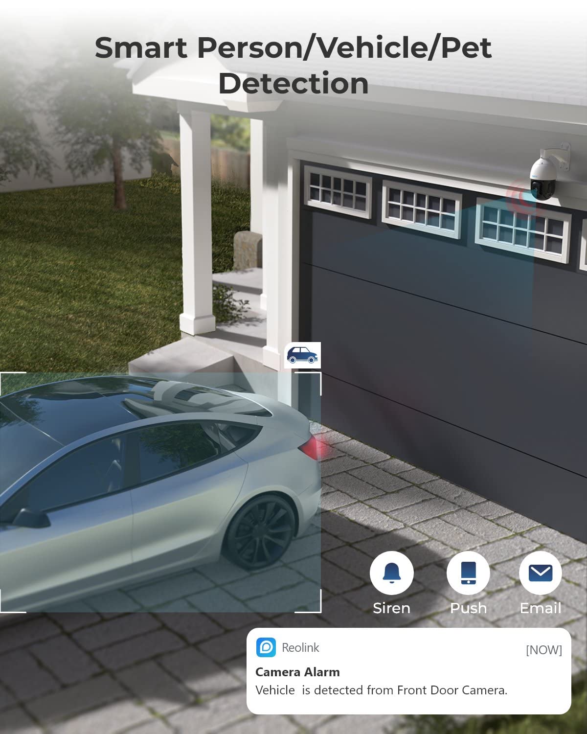 REOLINK 4K PTZ Security Camera System, 360 Degree View PoE Camera with 16X Optical Zoom for Outdoor Surveillance, Auto Tracks Human/Vehicle/Pet, Two-Way Talk, 260ft IR Night Vision, RLC-823A 16X