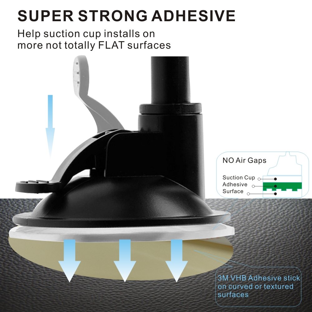 Suction Cup Double Sided Adhesive Pad 8PACK Mount Disk Hook Dashboard Sticky Pads for GPS Phone Car Dash Windshield Shower Replacement Mounting Heavy Duty Clear Glue 6CM and 8CM for Xiaoyi Camera