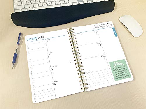 Mindful Living 2022 6.9 x 9.8 Inch Weekly Karma Planner by Brush Dance | Thicker and Bigger than Average Planner | Art Quotes Photography Inspiration