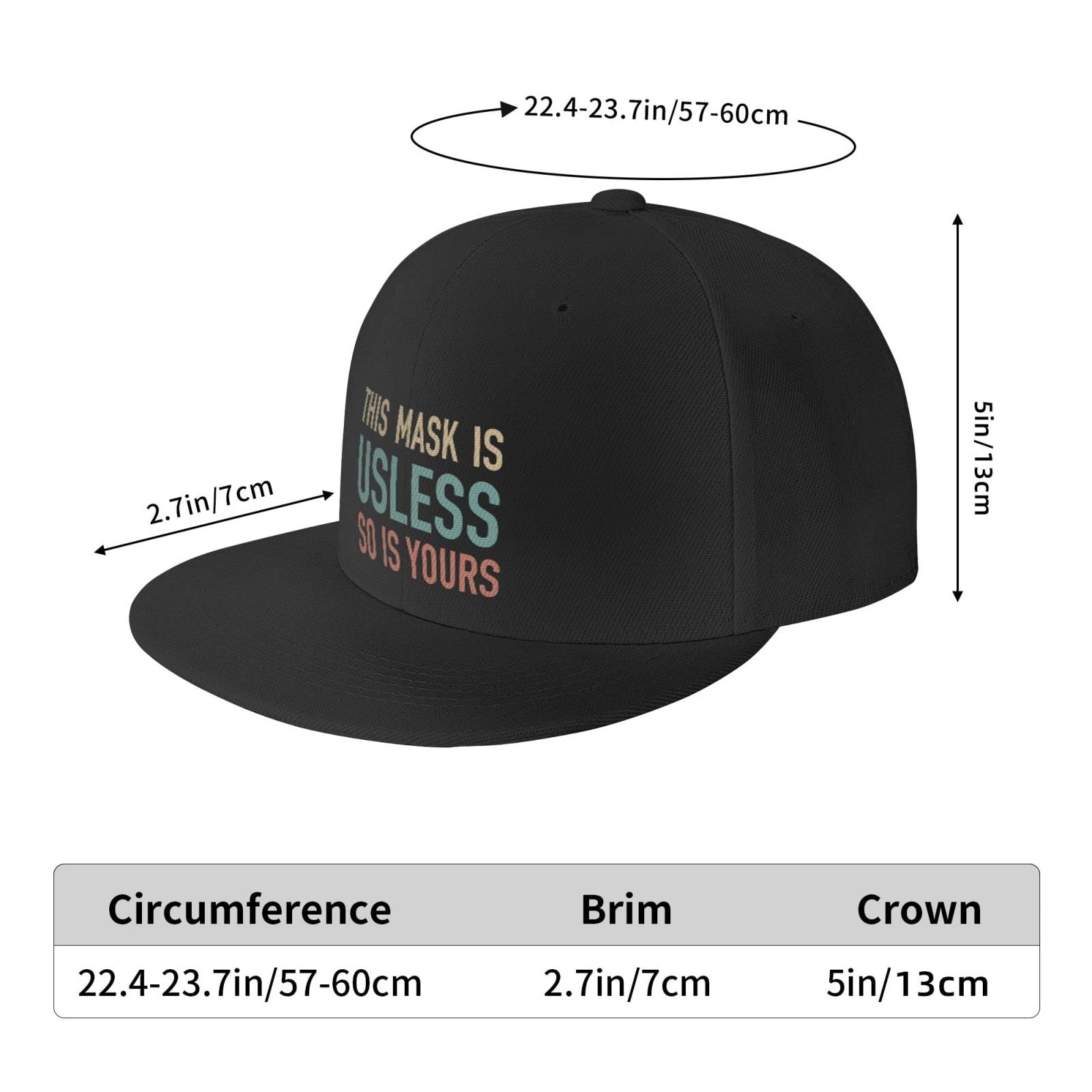 This Mask is Useless So is Yours Hat Adult Adjustable Baseball Cap Trucker Hats Black