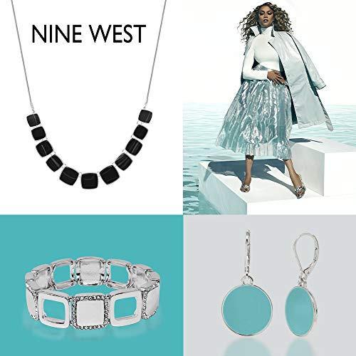 NINE WEST womens High Stakes Multi-Tone Frontal Slider Necklace, 16" L