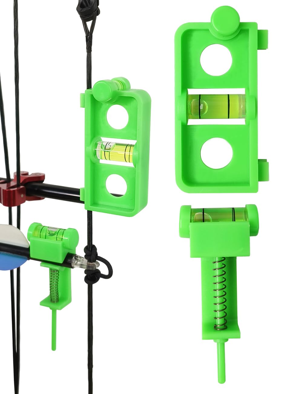 THREE ARCHERS Archery Bow Tuning and Mounting String Level Combo Kit for Compound Bows (Orange)