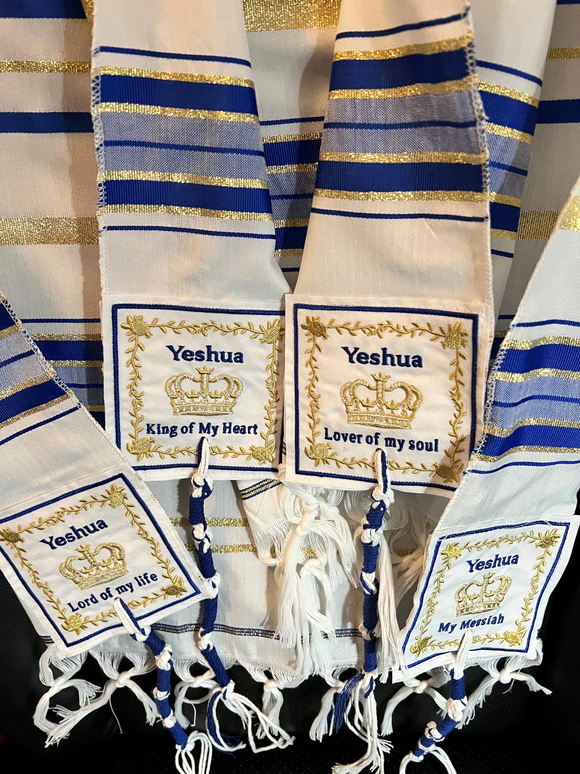 Royal Blue Messianic Tallit Prayer Shawl Yeshua Talit