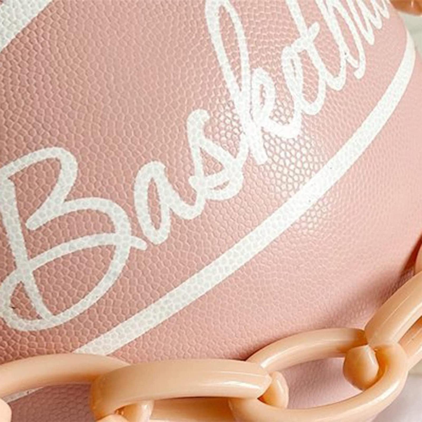 Women Shoulder Bag Chain Basketball Shaped Purse Round Body Handbag Small Clutch for Women with Strap