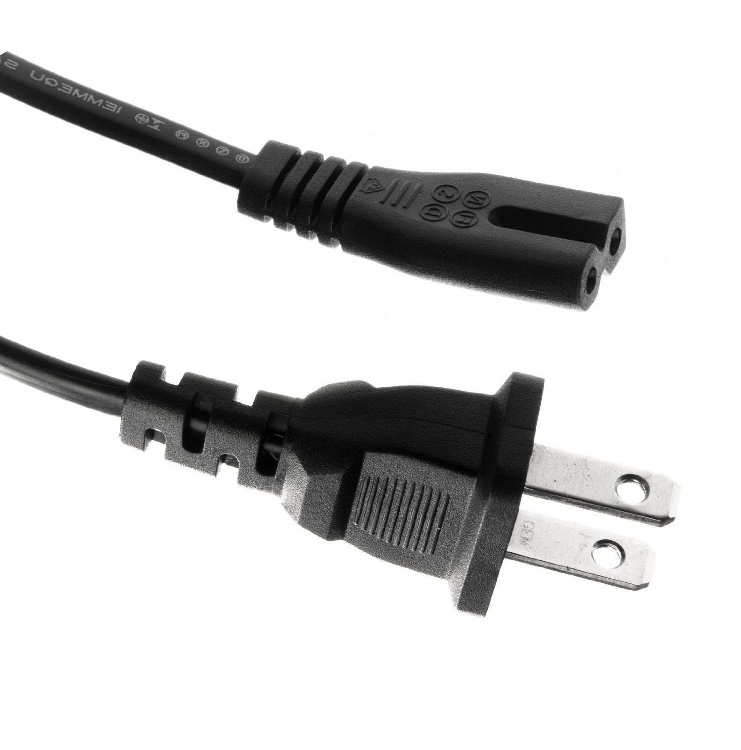 NiceTQ Replacement US 2Prong AC Power Cord Cable For Insignia 24" 32" 39" 40" 43" 50" 55" Smart ROKU 4K Ultra HD TV