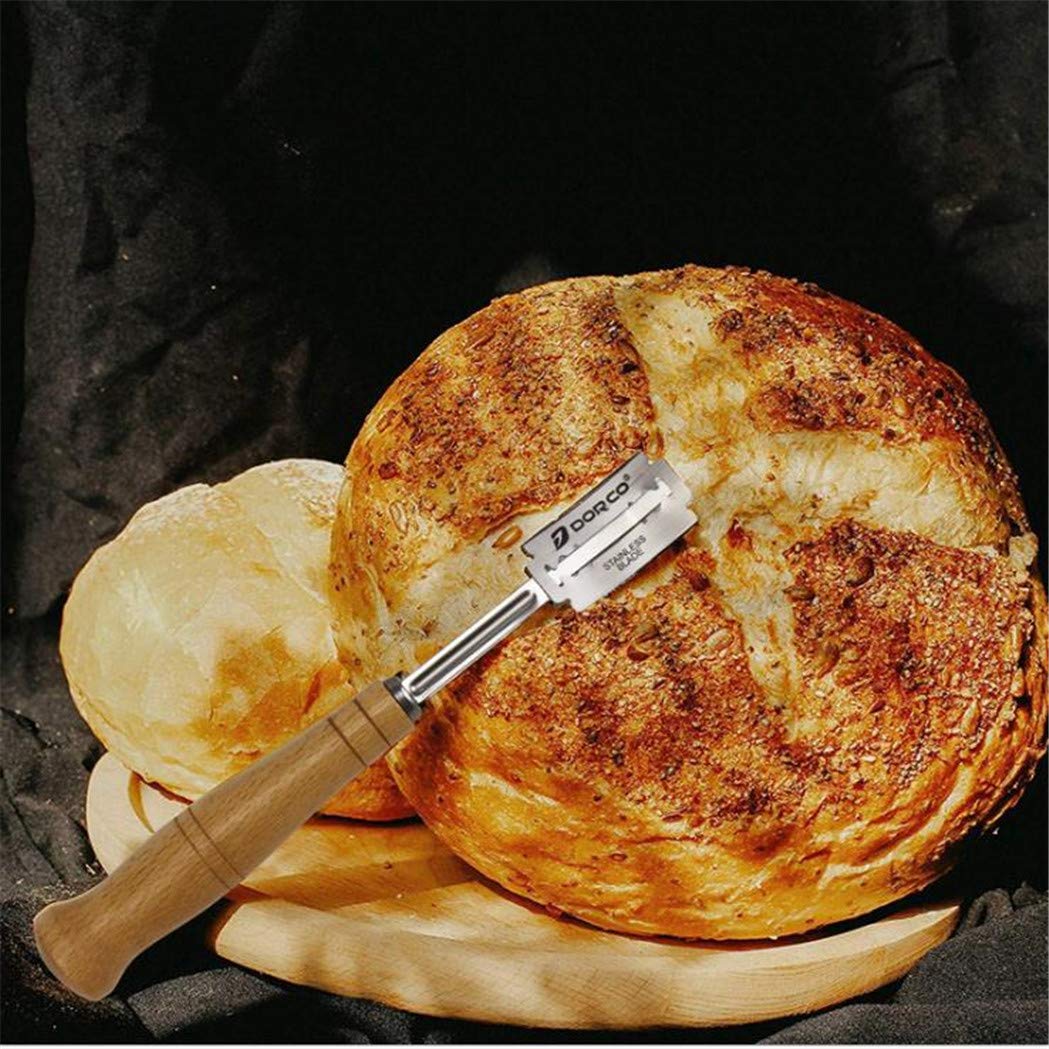 Picowe Bread Lame with Replaceable 5 Blades, Bread Lame Dough Scoring tool, Lame Bread Slashing Tool, Bakers Lame for Cutting Bread including Leather Protective Cover