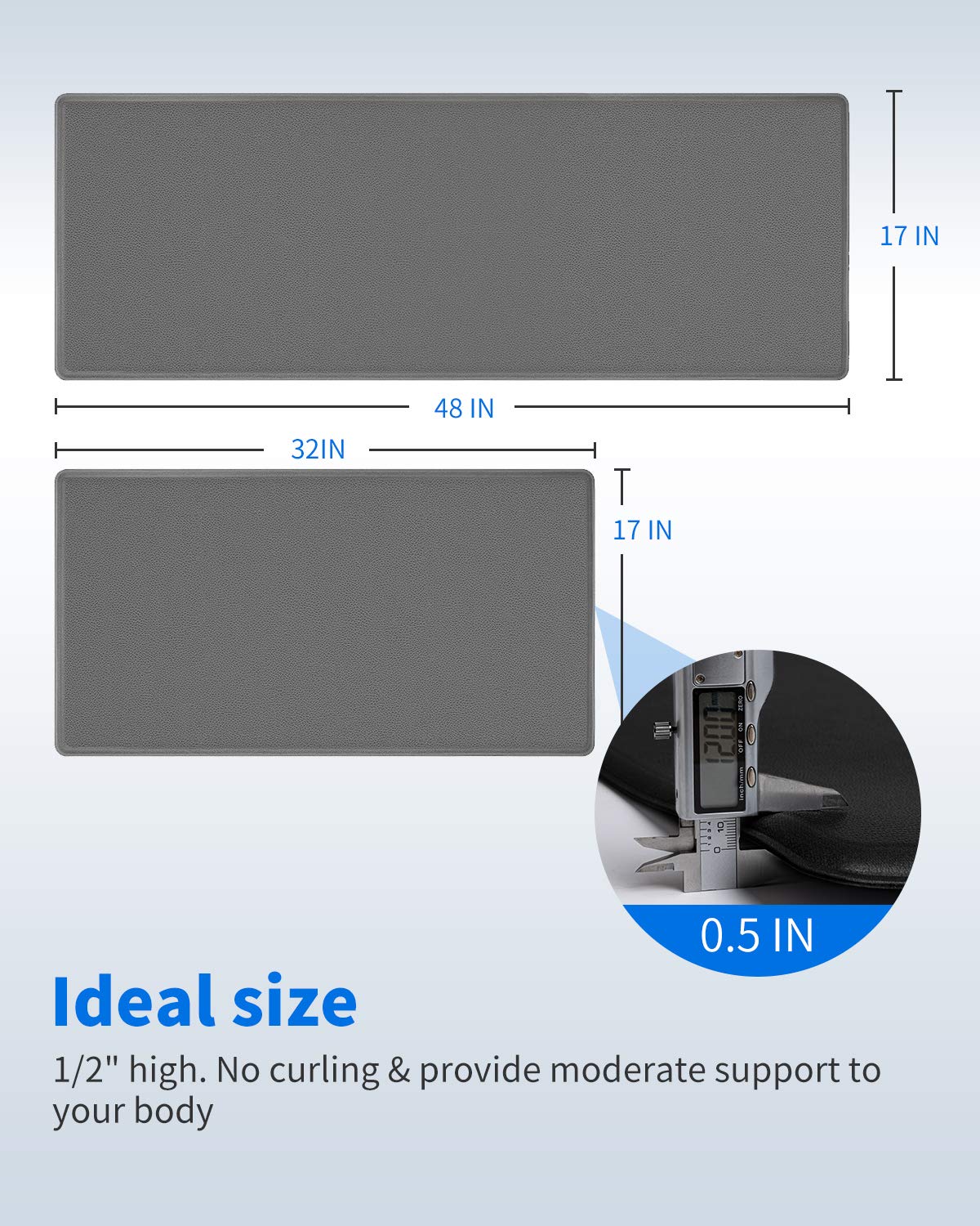 SIXHOME Kitchen Rugs and Mats Kitchen Mat Set of 2 Anti Fatigue Standing Mat for Kitchen, Office, Laundry Room and Stand-up Desks