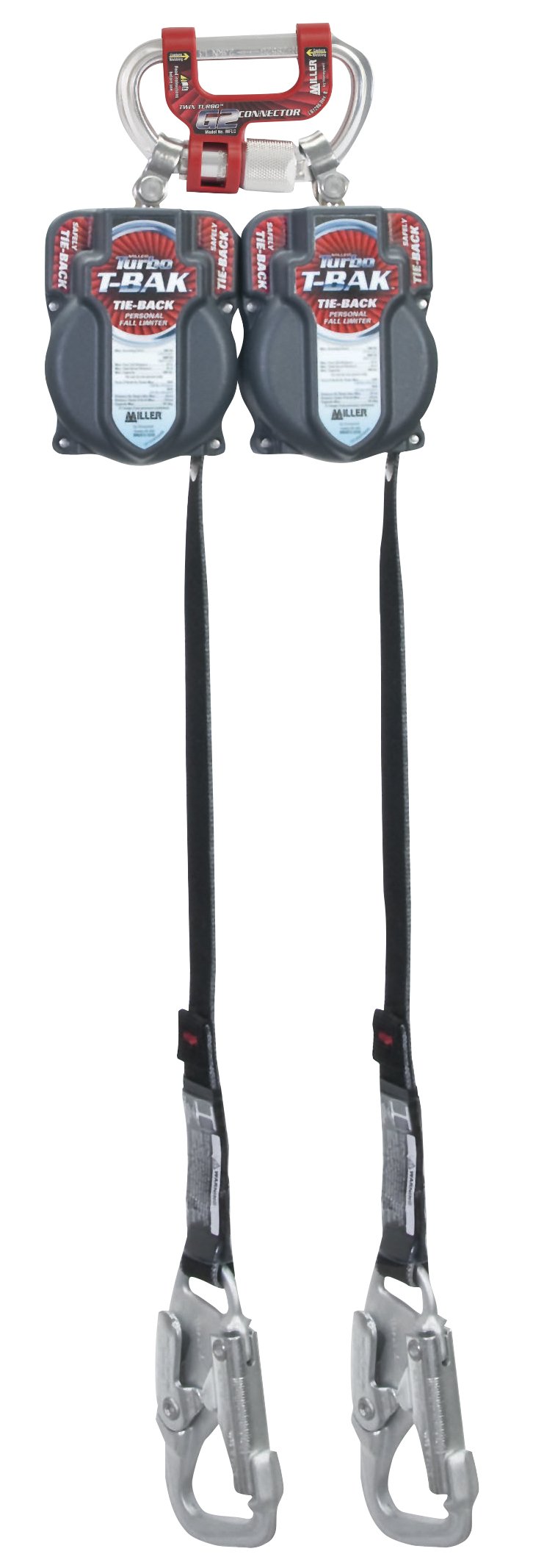 Miller Honeywell Home Miller Turbo T-BAK 7.5-Foot Tie-Back Personal Fall Limiter with Aluminum Twist-Lock Carabiner (MFLT-3/7.5FT)