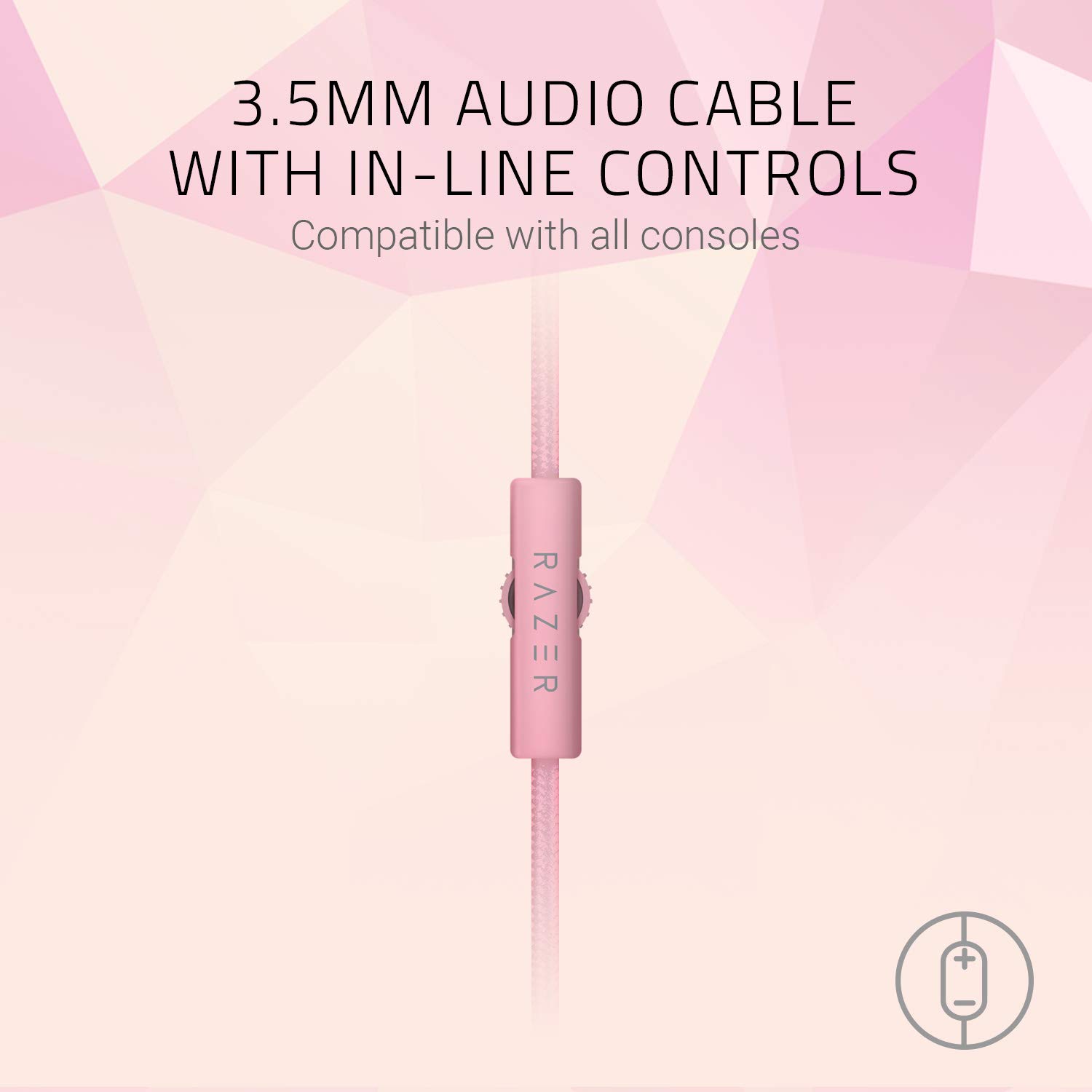 Razer Kraken Quartz Edition Wired Stereo Gaming Headset Quartz Pink (Renewed)