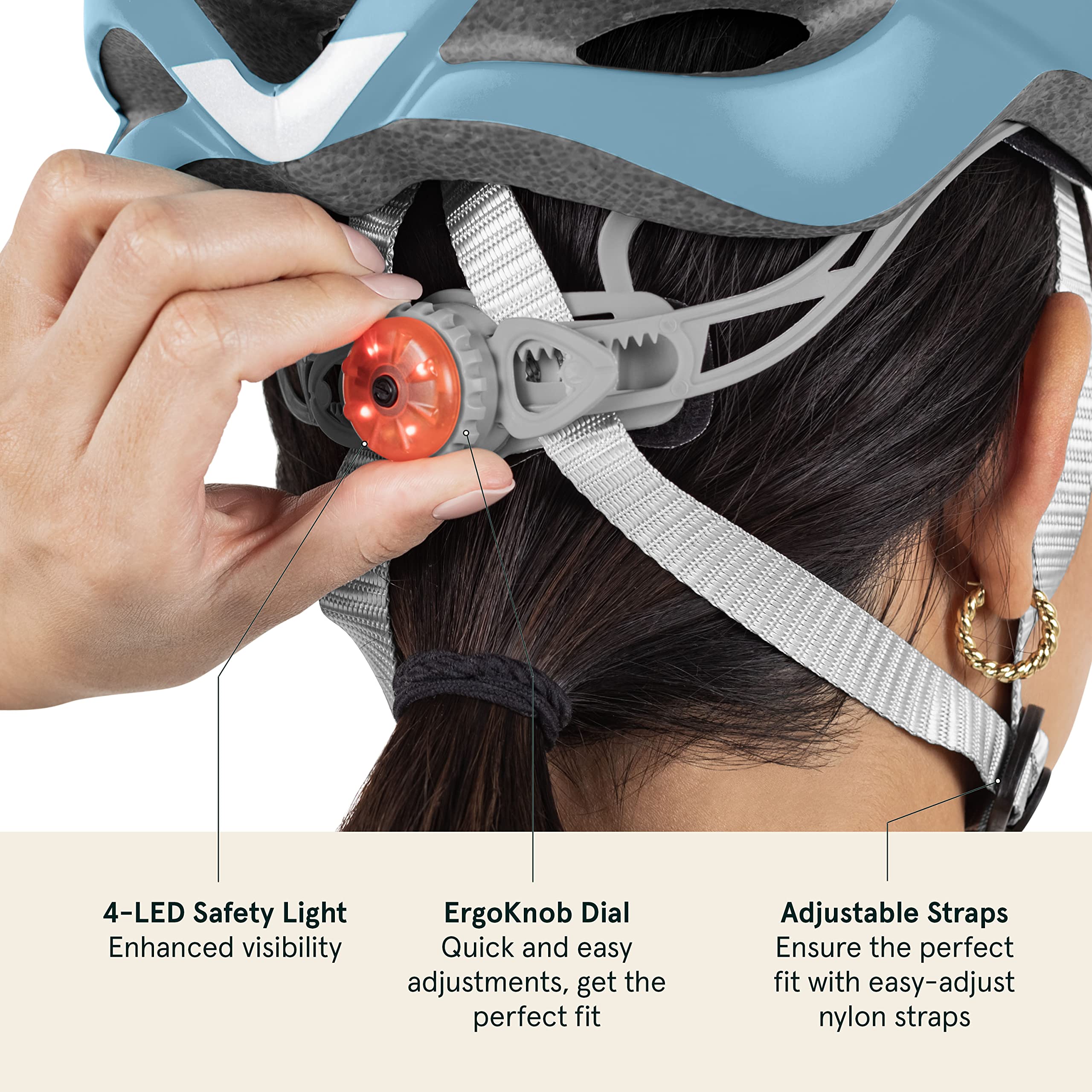 Retrospec Silas Adult Bike Helmet with Light for Men & Women - Lightweight, Comfortable, Matte Black