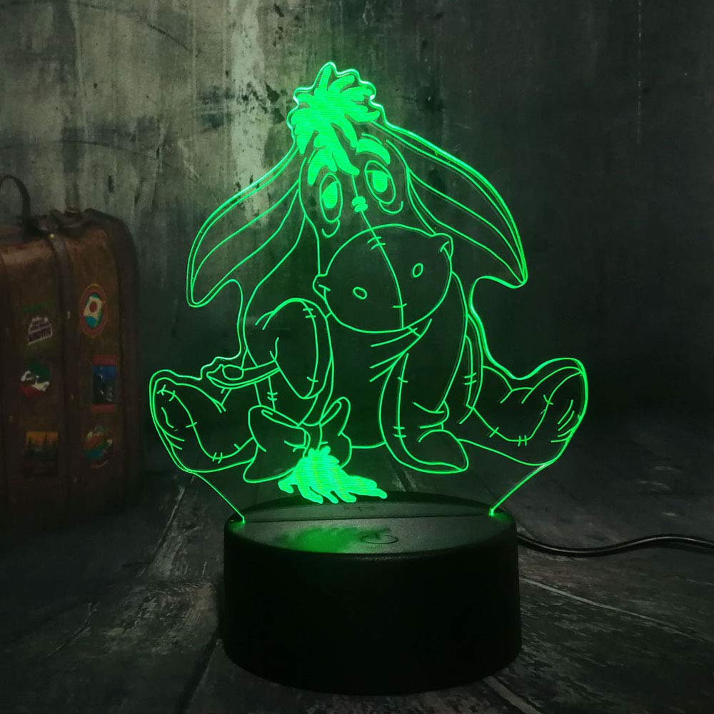 New Cute Cartoon Bear Friend 3D LED Night Light 7 Color Change Table Lamp Home Decor Holiday Kids Christmas Gift