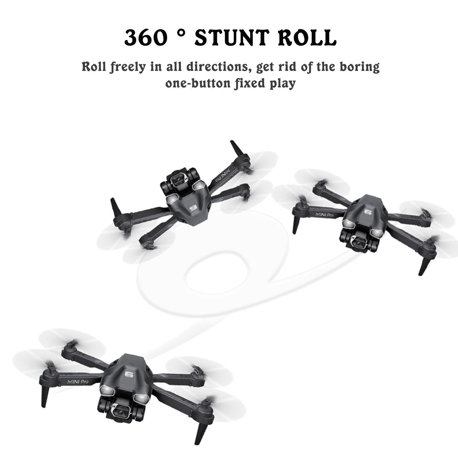 New H66 Aerial Drone, 4k Professional Hd Camera Drone For Adult, Long Endurance Folding Remote Control Aircraft With Wifi Fpv Live Video, Single Lens With Storage Bag, Trajectory Flight, App Control (Black B)