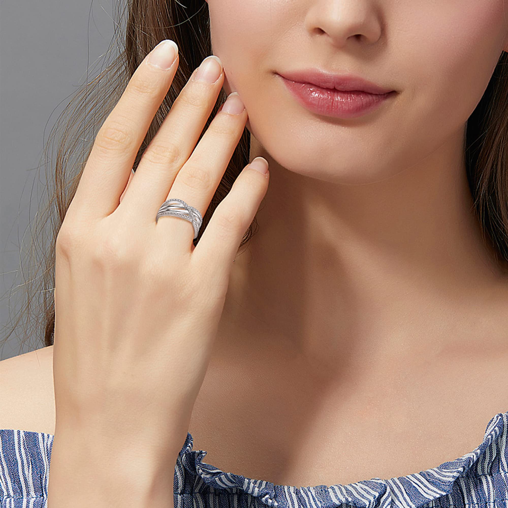 STARCHENIE Infinity Promise Ring for Women 925 Sterling Silver Engagement Band Anniversary Jewelry Size9