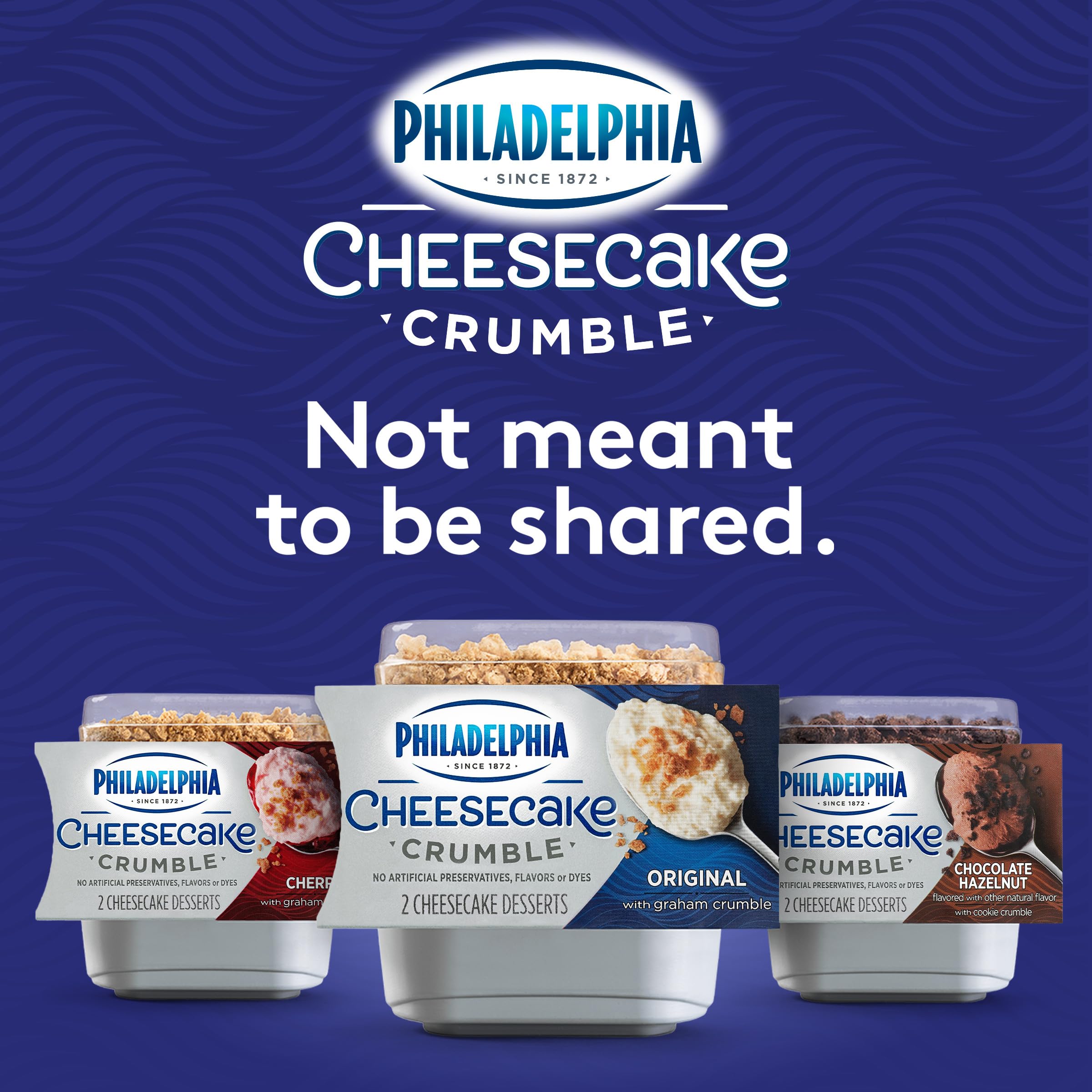 Philadelphia Original Cheesecake Crumbles (2 ct Pack, 3.25 oz Cups)