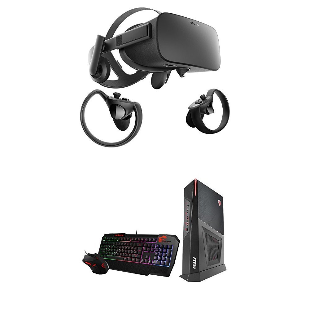 Oculus Rift + Touch Virtual Reality System and MSI Trident 3 VR7RC-020US Gaming Desktop GTX 1060 i5-7400 8GB 1TB Windows 10 VR Ready Bundle