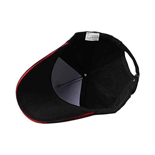 Universal Cap Car Logo Embroidered Men Women Adjustable Baseball Cap for Alfa Romeo Accessories, One Size Black