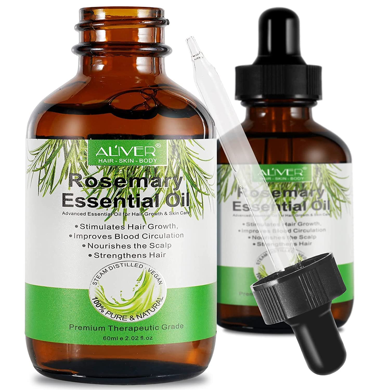 XWXUANYE Rosemary Essential Oil, 2.02 Fl Oz (Pack of 2), 3 Pack
