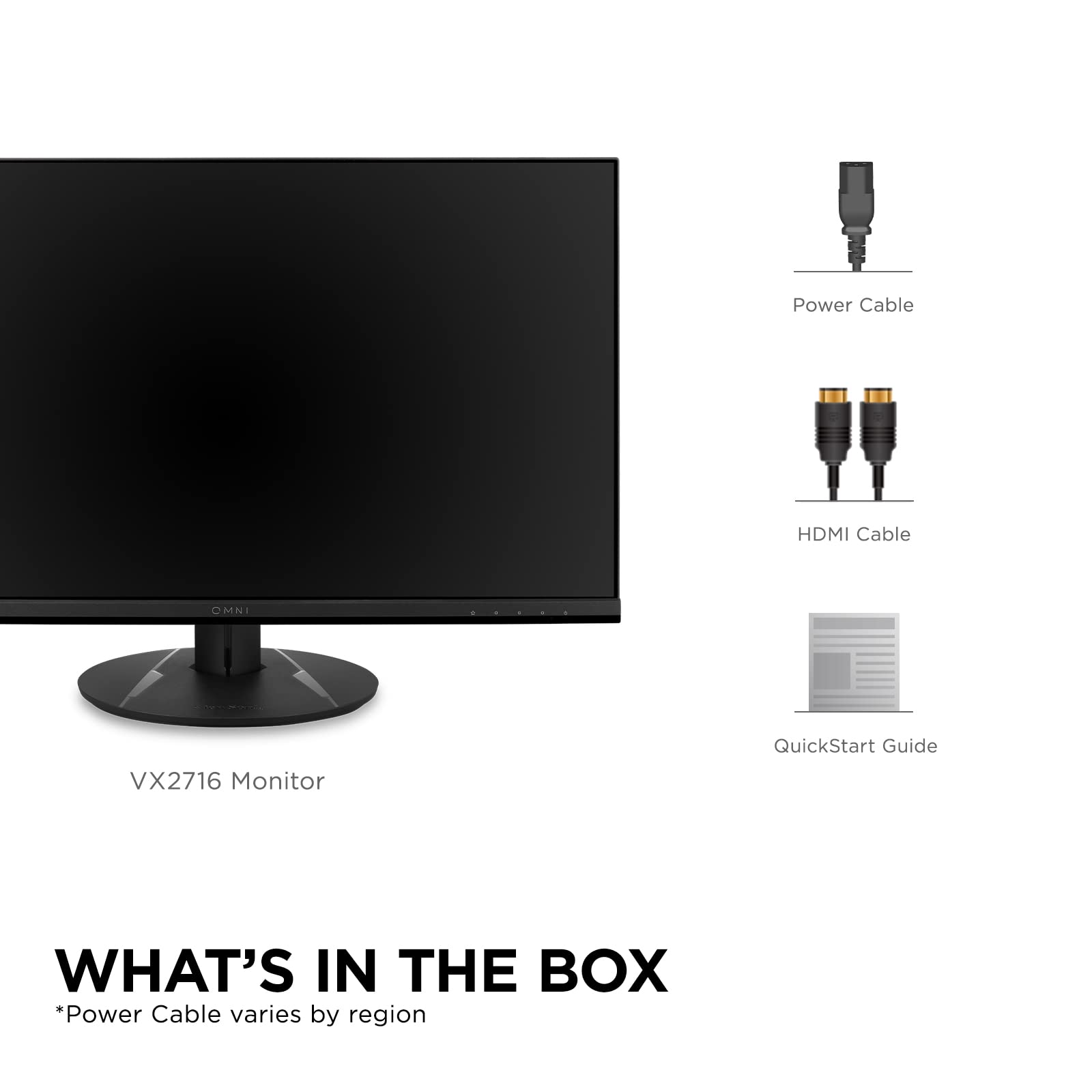 ViewSonic VX2716 27 Inch 1080p 1ms 100Hz Gaming Monitor with IPS Panel, FreeSync, Eye Care, HDMI and DisplayPort Inputs