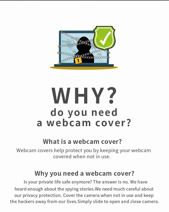 Ultra Slim Webcam-Cover Sliders: Compatible with Most Devices (6 Pack)