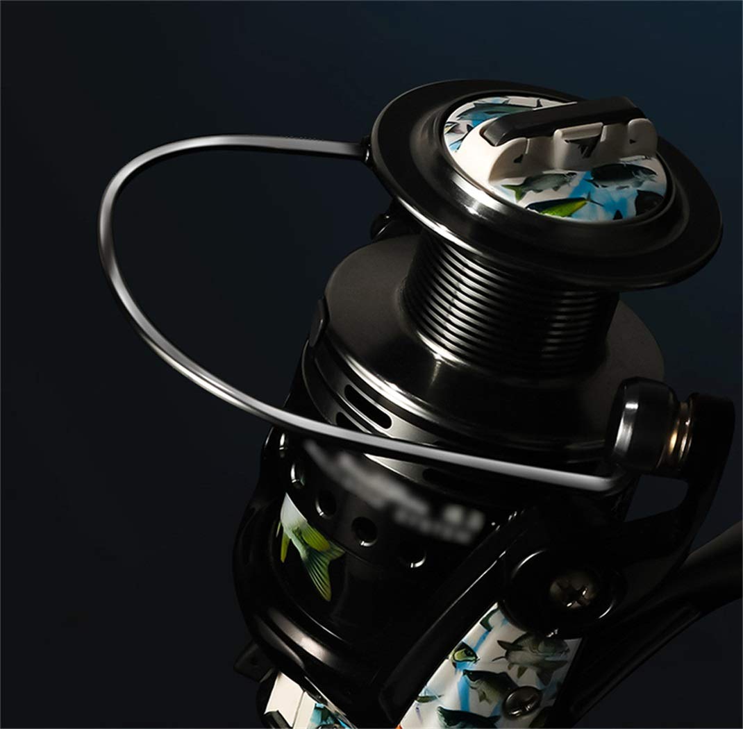 LLJPYX7L Spinning Wheel Reel, 18 Bearing 5.5:1 Gear Ratio, high Power and Large Capacity, Left/Right Interchangeable Fishing Reel (Color : 6000)