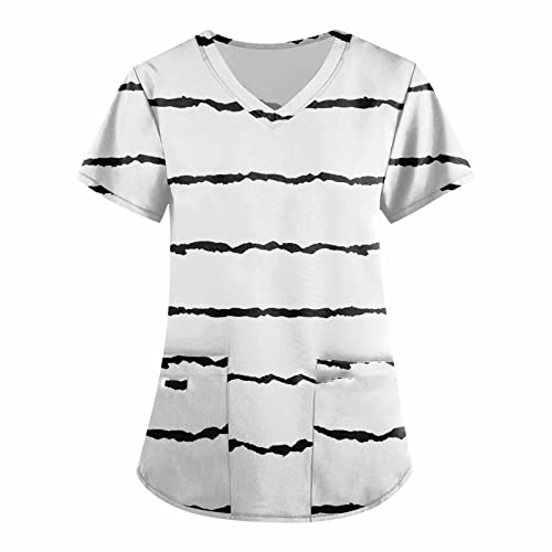 Women's Patterned Print Vintage T Shirt Loose T Shirt Soft Comfy Indoor Shirts Workout Tops Going Out Tops White