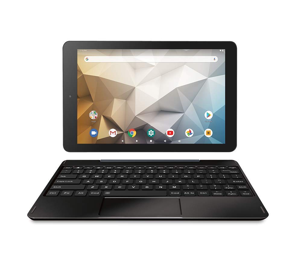RCA Newest Best Performance Tablet Quad-Core 2GB RAM 32GB Storage IPS HD Touchscreen WiFi Bluetooth with Detachable Keyboard Android 9 Pie (10", Charcoal)