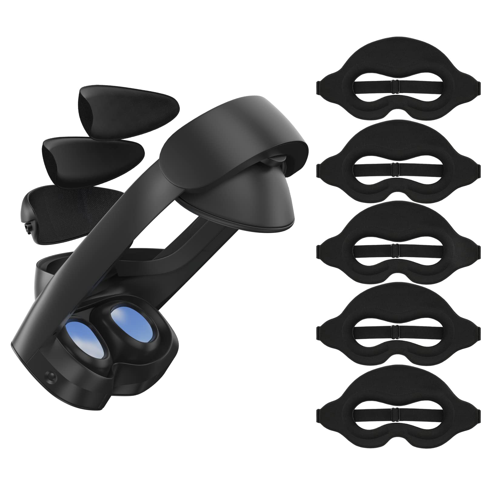 VRMASTER Forehead Pad-2 pcs Foam and Sweat Band - 5 pcs Bundles for Meta Quest Pro Accessories