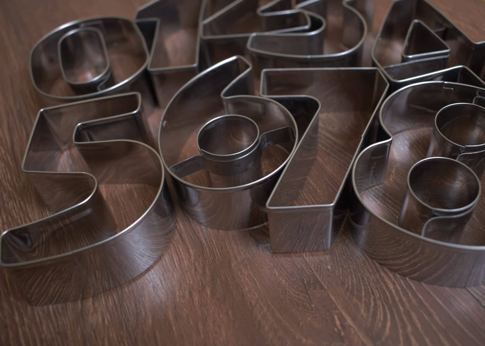 Xoutuo 9 Pieces 3 inch Large Number Cookie Biscuit Cutters 9 Piece Set, Stainless Steel Numbers Cutter Kitchen Baking Tool for Spelling the Numbers Birthday or Anniversary