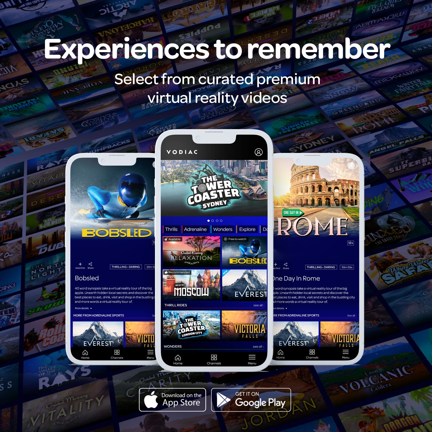 Vodiac VR - Virtual Reality Goggles, 75 Free VR videos & More via The Vodiac in-App Streaming Service. Powered by Your Smartphone iPhone Android Compatible White