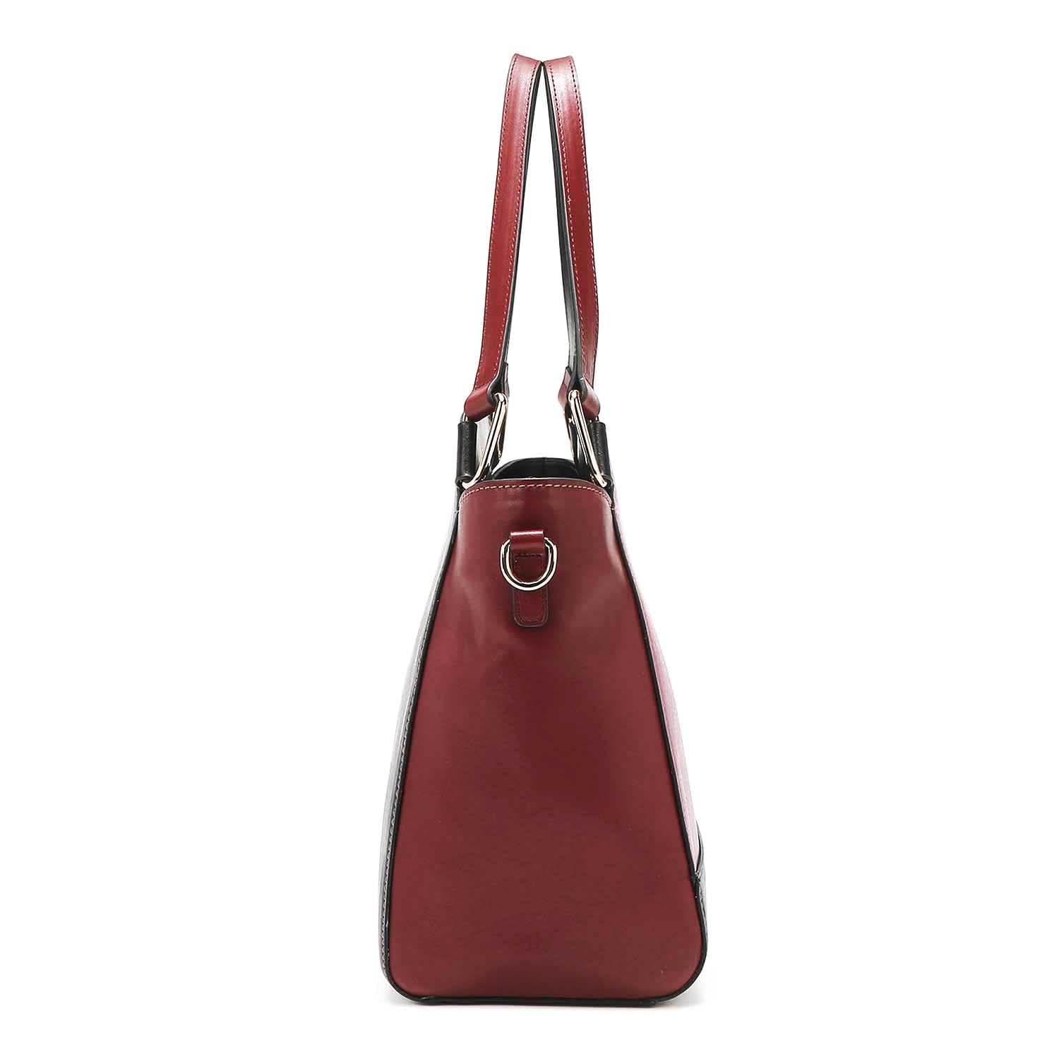 Nicole Lee Nikky Trapeze Style Handbag, Vegan Leather Shoulder Bag with Optional Crossbody Strap (TWINS)