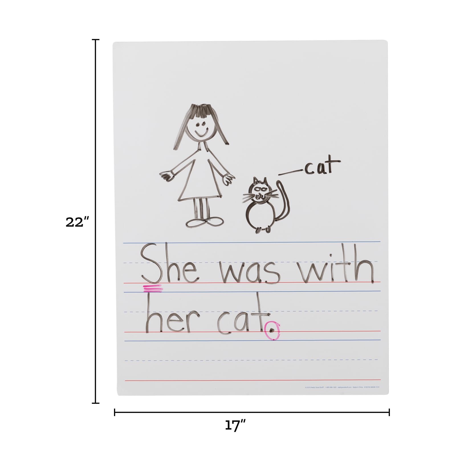 Really Good Stuff Jumbo Dry Erase Magnetic Draw and Write Page - 1 Sheet, 17" x 22" | for Whiteboard or Fridge, Classroom Essentials & Must Have | Home, School, & Office
