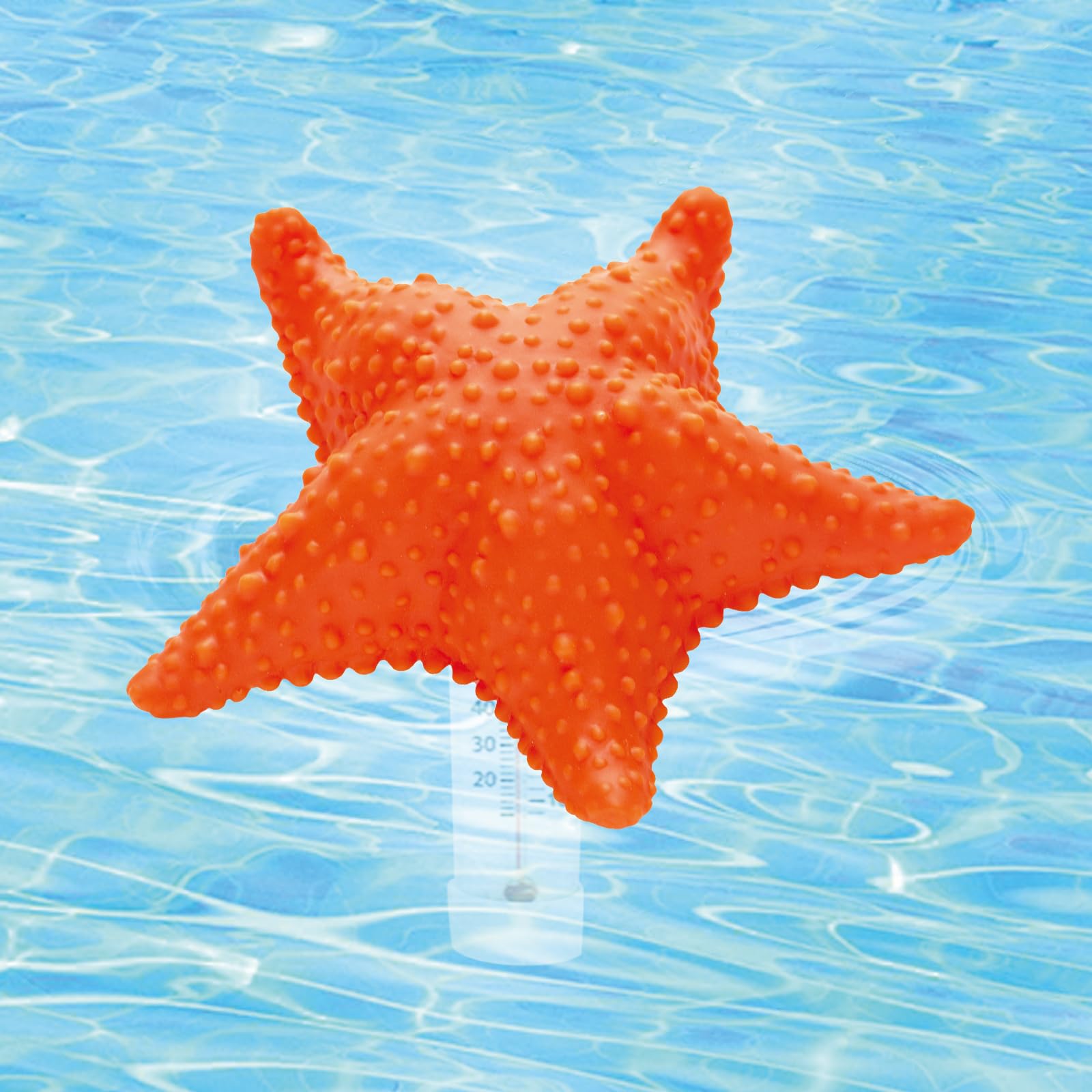 XY-WQ Floating Pool Thermometer, Large Size Easy Read for Water Temperature with String - Swimming Pools, Spas, Hot Tubs, Ponds (Starfish05)