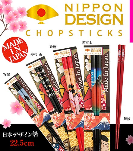 Tanaka Hashiten Japanese Nippon Design-Bashi Chopstick, 22.5cm, Utamaro