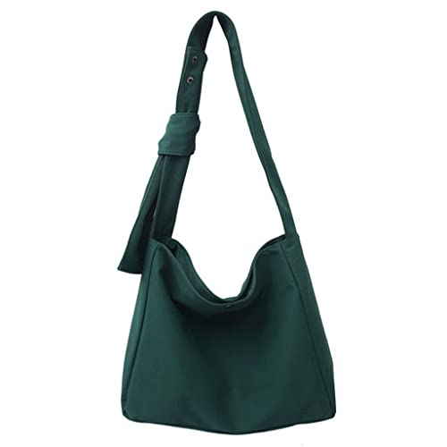 TFIIEXFL Simple Canvas Tote Bag Large Capacity Casual Bag Shoulder Bag Wide Strap