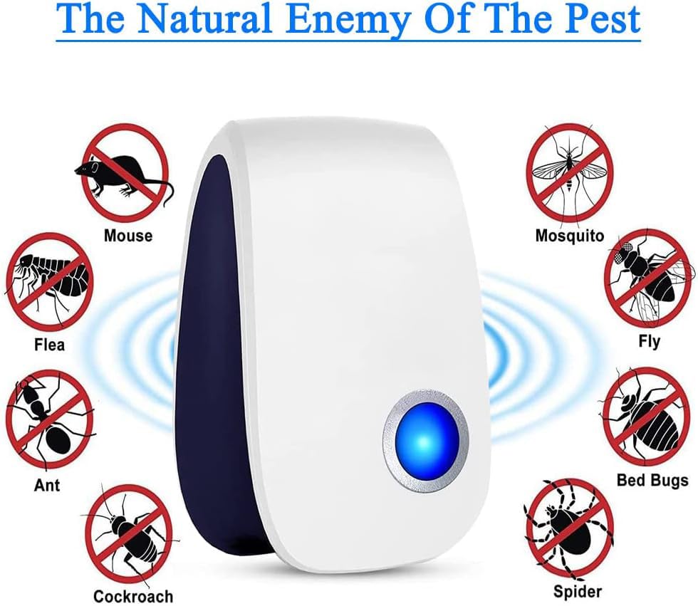 Ultrasonic Pest Repellent, 10 Packs Mouse Repellent Pest Plug in Electronic Rodent Repellent, Indoors Ultrasonic Bug Wall Insect Mosquito Ant Mice Spider Roaches Repeller for Home, School, Office