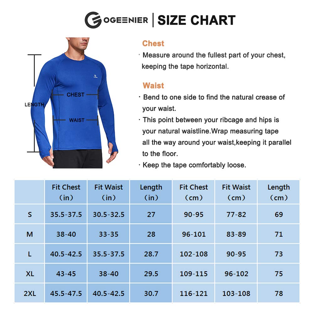OGEENIER Men's Dry Fit Long Sleeve Workout Athletic T-Shirts Mesh Moisture Wicking Running Shirts with Thumb Holes,White,XL