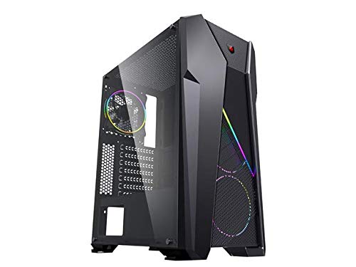 Raidmax i3 Series Mid Tower ATX Desktop Gaming Computer Case USB 3.0 Tempered Glass Window with 120mm ARGB LED Fans (i328)