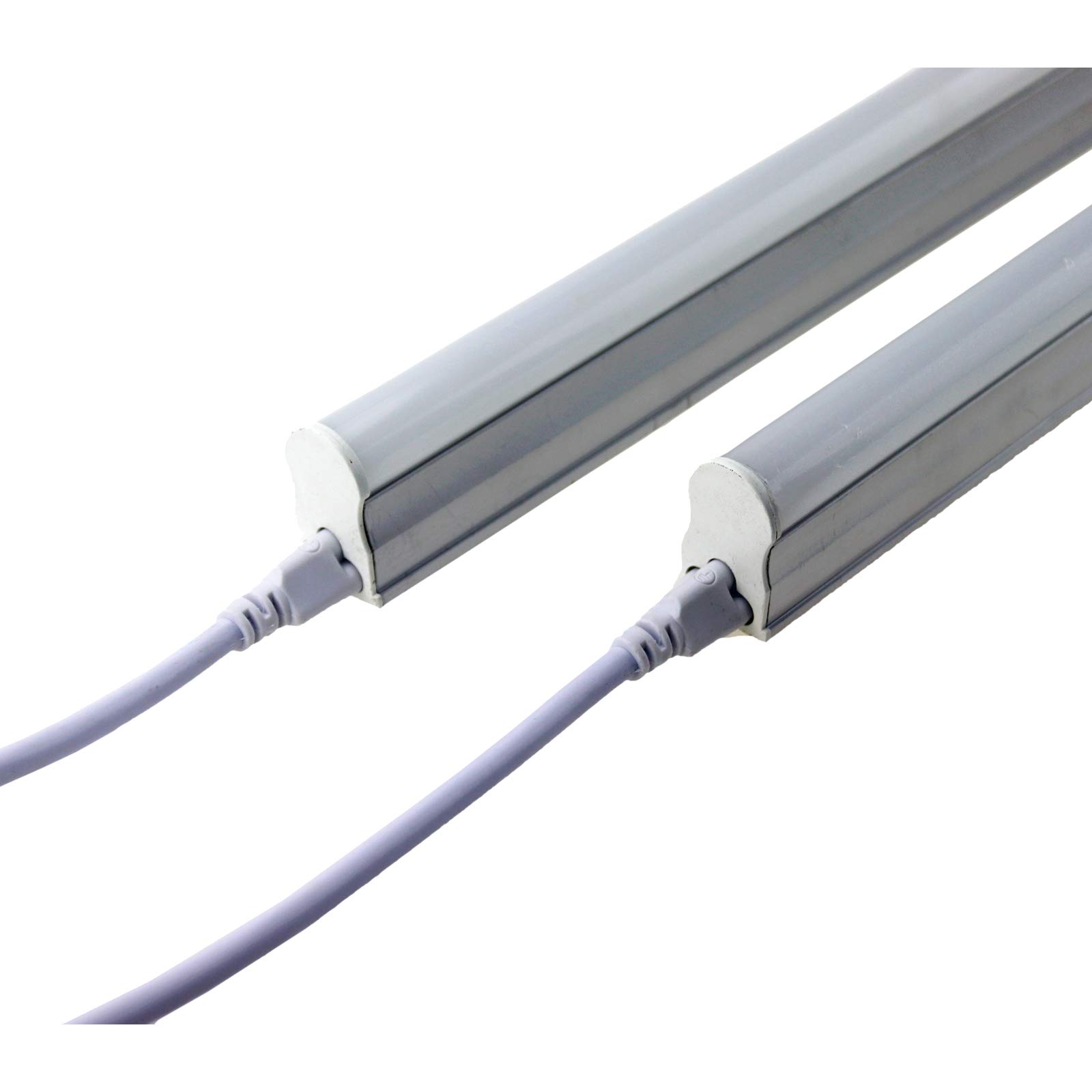 Rextin 4pack 6.6FT T5 T8 LED Tube Power Extension Cable with US Plug,LED T5/T8 Light Tube Integrated LED Light Fixture Extension Cable Wire (6.6ft 4pack without on/off)