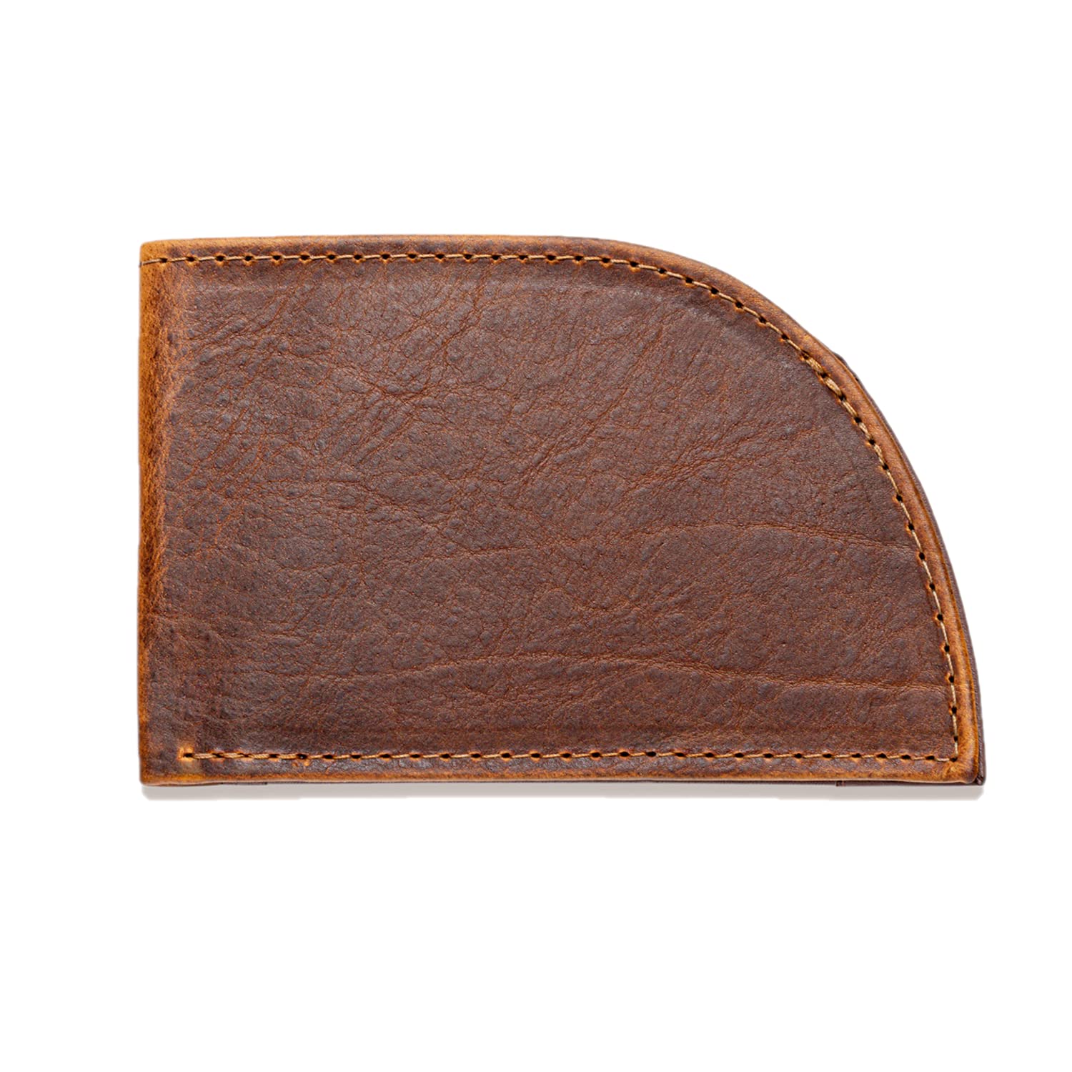 Men's Front Pocket Wallet by Rogue - USA Made Genuine Leather with Full Bill Section, 6 Card Capacity, ID Window