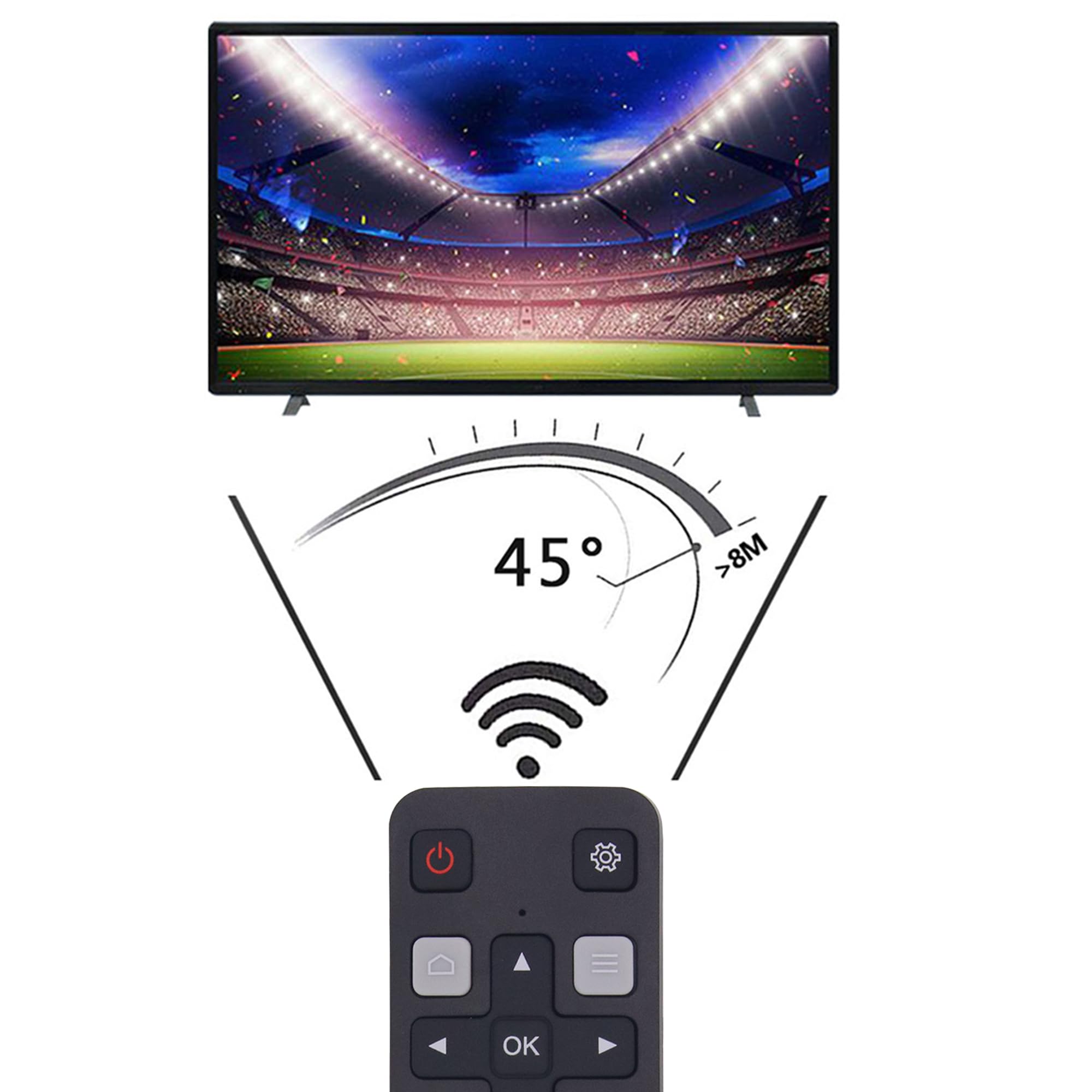 New Replacement TCL Remote Control (RC802V FNR1) for All TCL Android 4K UHD Smart TV Without Voice Function