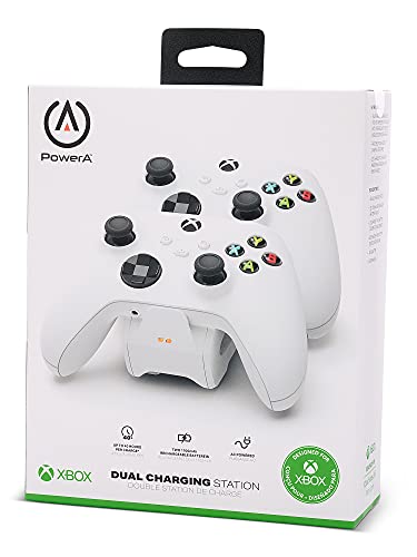 PowerA Duo Charging Station for Xbox Series X|S - White, Wireless Controller Charging, Charge, Rechargeable Battery, Xbox Series X|S, Xbox One