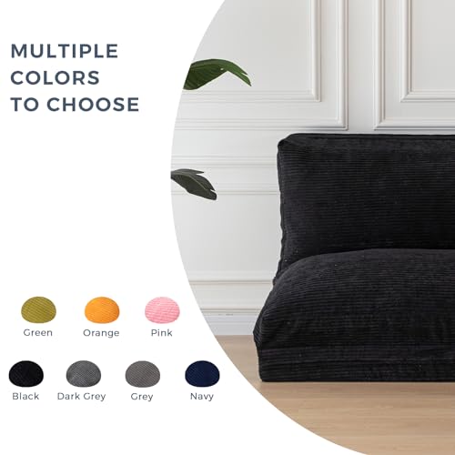 MAXYOYO Bean Bag Bed Folding Sofa Bed, Black